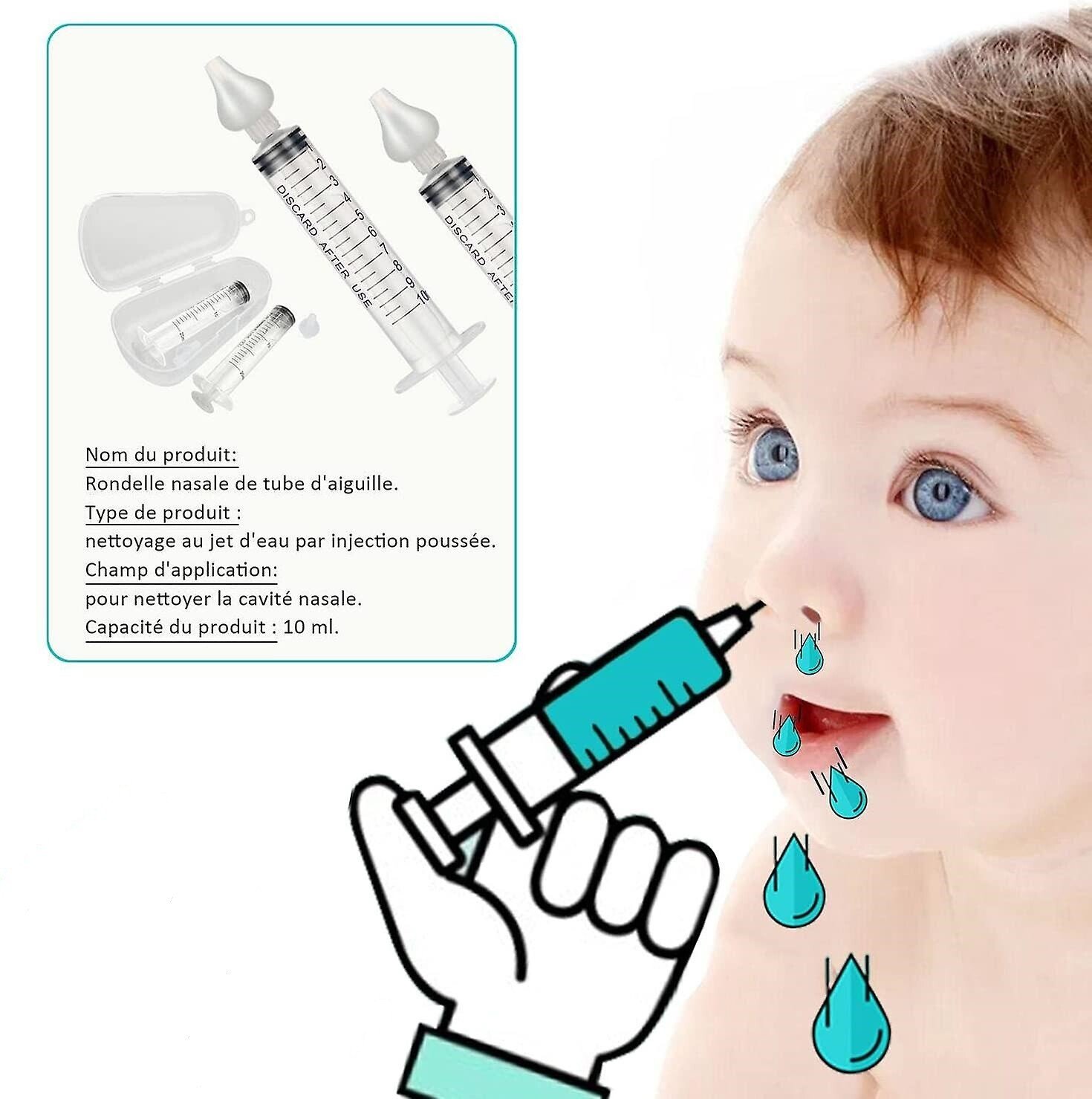 Seringa pentru spalaturi nazale cu varf din silicon moale, Alhena ...